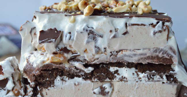 Tastee Recipe This Snickers IceBox Cake Is Out Of This World! - Tastee ...